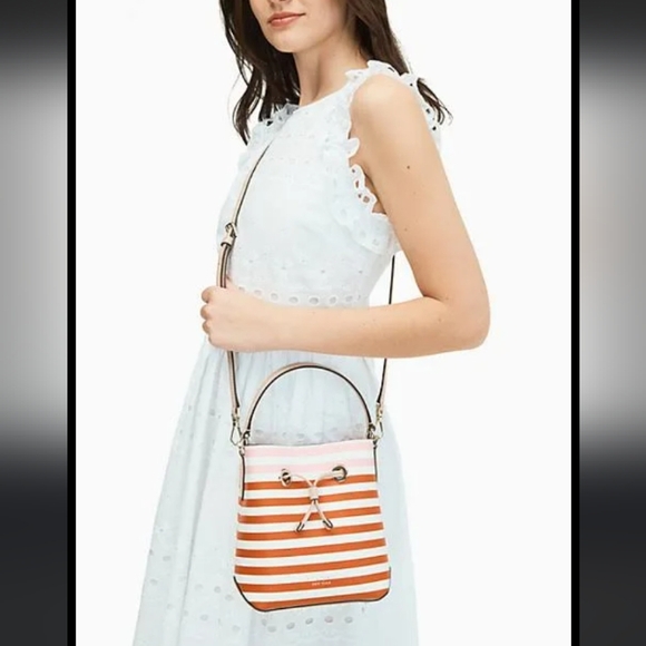 kate spade | Bags | Kate Spade Eva Striped Bucket Bag Multicolor | Poshmark